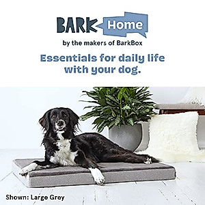 Barkbox Memory Foam Platform Dog Bed | Plush Mattress for Orthopedic Joint Relief (Large, Grey)