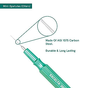 Excelta 260K-ESD Mini Spatula, Straight Aluminum Handle Spatula, Three Star, Stainless Steel, 0.25" Height, 0.25" Wide, 2.5" Length