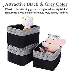 WEHUSE Black and Brown Storage Baskets for Shelves Closet Bins Bundle