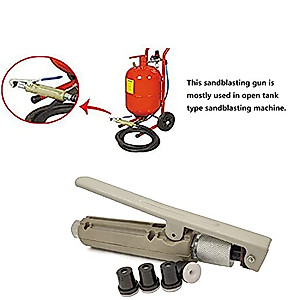 Sand Blaster Gun Contains 4pcs Ceramic Tips Abrasive Blaster Gun Nozzles Remove Paint,Stain,Rust,Grime on Surfaces