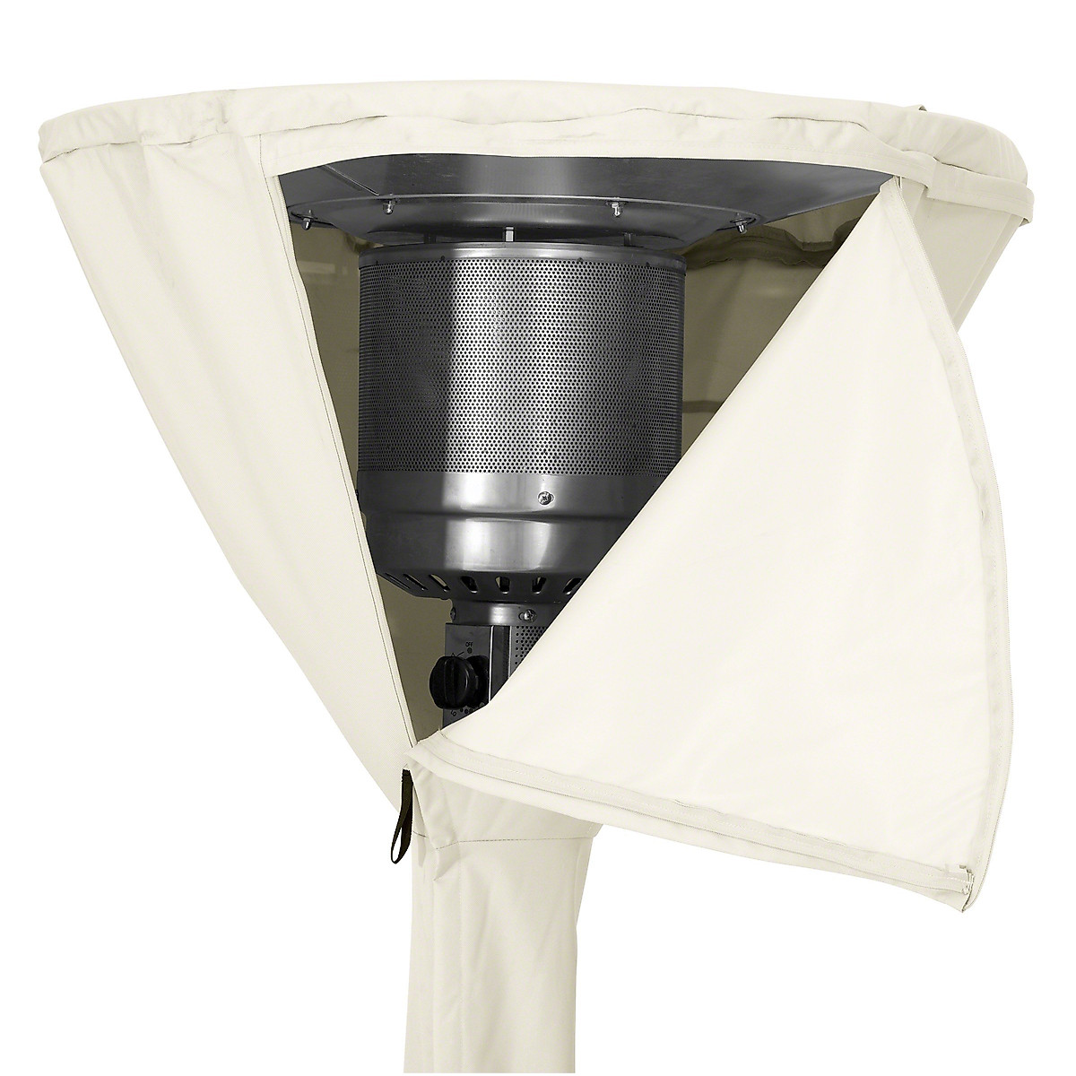 Amazon Basics Stainless Steel, Commercial, Propane 46,000 BTU, Outdoor Patio Heater with Wheels, Stainless Steel & Stand-Up Patio Heater Cover Set