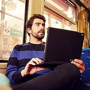 Snugg iPad Mini 5 / iPad Mini 4 Keyboard Backlit Wireless Bluetooth Keyboard Case Cover 360° Degree Rotatable Keyboard for Apple iPad Mini 5 - Black