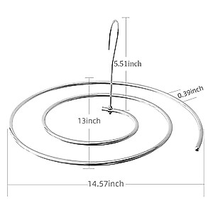 WAIKAS Spiral Sheet Hanger, 304 Stainless Steel, Space Saving Hangers for Sheets Bedspreads Coverlets Mattresses Tablecloths Sofa Covers Blankets Shawls Scarfs Capes (1-Pack)