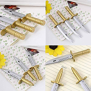 sencoo Gel Pens Black Ink Sword Pens Students Prize Children Gift Christmas Birthday Boy Present 6 pack
