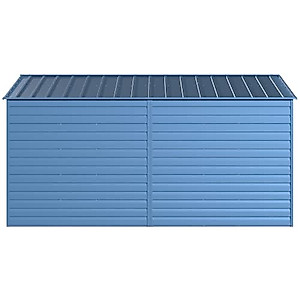 Arrow Shed Select 10' x 14' Outdoor Lockable Steel Storage Shed Building, Blue Grey