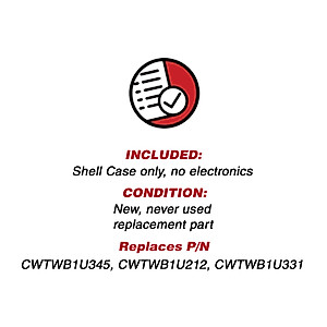 KeylessOption Just The Case Keyless Entry Remote Key Fob Shell Replacement - Black (Pack of 2)