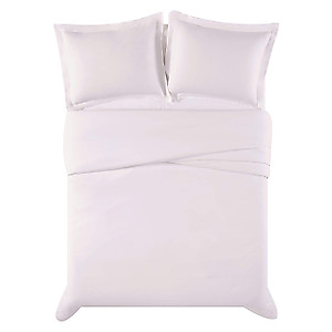 TRULY CALM HOME FOR HEALTH - Silver Cool Collection - Twin/Twin XL 2 Piece Duvet and Sham Set - Antimicrobial, Odor Control - White