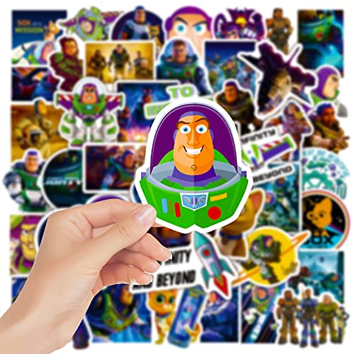 Buzz Lightyear Stickers / 50Pcs Reward Motivational Cartoon Stickers for Water Bottle, LaptopSkateboard,Refrigerator,Hydro Flasks, Decal, Waterproof Vinyl Decal for Adults, Teens (Buzz Lightyear)