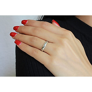 CloseoutWarehouse 925 Sterling Silver Oxidized Mountains Classic Eternity Band Ring Size 10