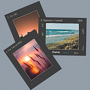 Golden State Art, Acid Free, Pack of 10 11x14 Black Picture Mats Mattes with White Core Bevel Cut for 8x10 Photo