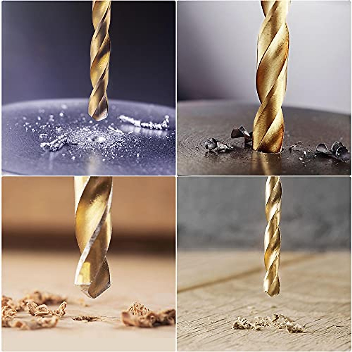uxcell 2.2mm Drill Bits High Speed Steel Straight Shank 52mm Length Twist Drill Bit Fully Ground Titanium Coated 12 Pcs