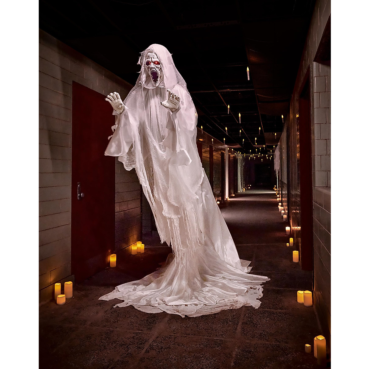 Spirit Halloween 7 Ft Emmeline Animatronic | Decorations | Animated | Light Up Red LED Eyes | Lunging Motion | Plays Sounds