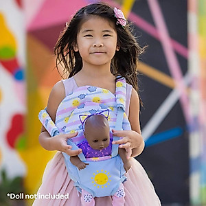 ADORA Baby Doll Carrier with Color-Changing Design, Adjustable Strap and Machine Washable Material, Fits Dolls & Stuffed Animals Up to 20 inches, Birthday Gift for Ages 2+ - Sunny Days
