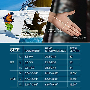 ZIONOR X11 Ski Goggles Magnetic Cylindrical Snowboard Snow Goggles for Men Women and Ski Gloves