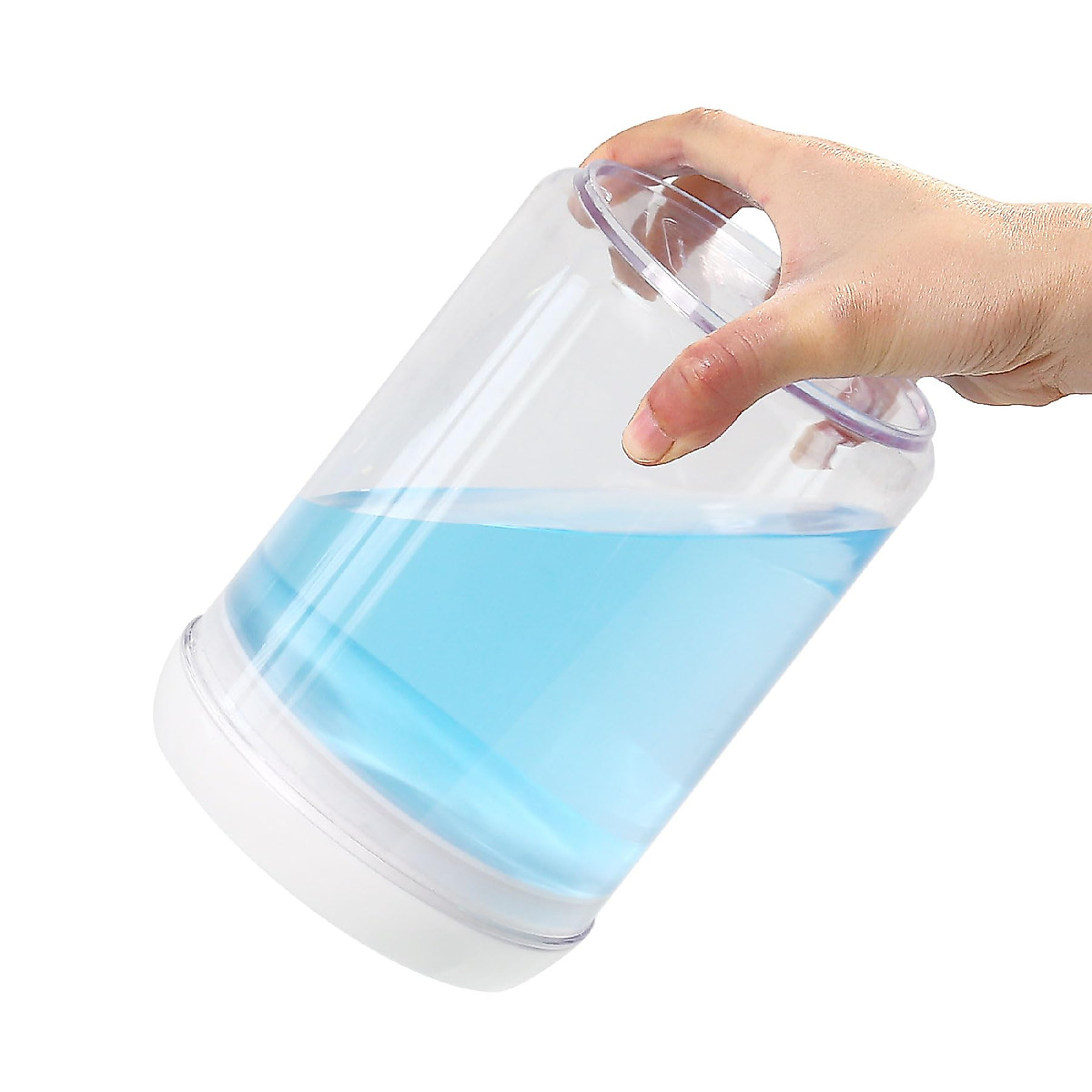 Felli Flip Tite Storage Container with Lid 6" ROUND Airtight Ring Lock Top, Plastic Canister Jar for Flour Sugar Rice Protein Powder Coffee Cracker Kitchen Pantry Organizer (1, 6" Round Nest-M 2pk)