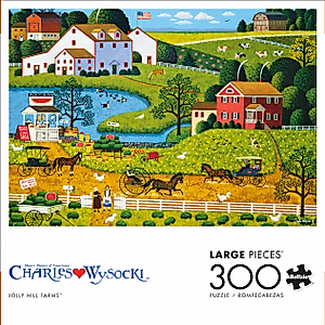 Buffalo Games - Charles Wysocki - Jolly Hill Farms - 300 Large Piece Jigsaw Puzzle