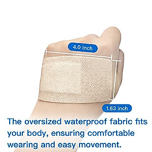 CareUs Painless Bandages for Sensitive and Elderly Skin - XL Flexible Fabric, Max Hold Silicone Adhesive, Latex-Free, Breathable & Absorbent - 32-Count Pack (8ct x 4)…