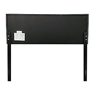 DG Casa Sierra Tufted Upholstered Vertical Channel Adjustable Height Headboard, Queen Size in Gray Polyester Blend Fabric