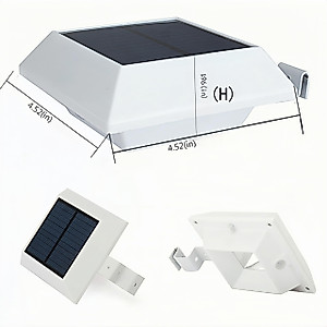 MOLEBIT Solar Gutter Lights Motion Sensor Outdoor Security Light (2 Pack), Waterproof LED (6-Diode) Durable Fence Gutter Driveway Garden Patio Path Decking Light Made for Quality Outdoor Life