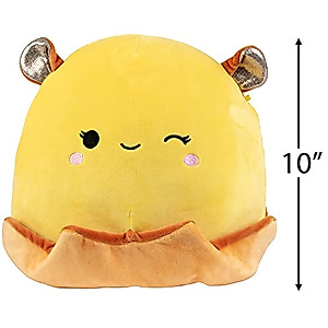 Squishmallows 10" Bijan The Yellow Dumbo Octopus - Officially Licensed Kellytoy Plush - Collectible Soft & Squishy Stuffed Animal Toy - Add to Your Squad - Gift for Kids, Girls & Boys - 10 Inch