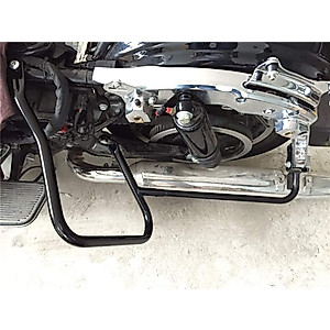 HTTMT- US-TGHD-SG04-BK2- US Front Saddlebag Bracket Guard Crash Bar Compatible With Harley Touring Road Glide FLH 14+