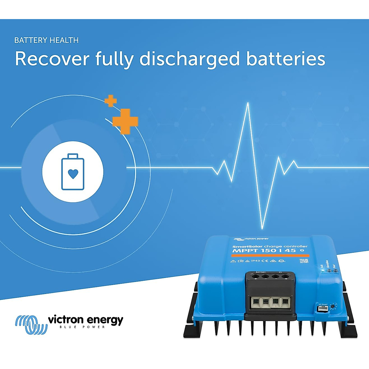 Victron Energy SmartSolar MPPT 150V 45 amp 12/24/36/48-Volt Solar Charge Controller (Bluetooth)