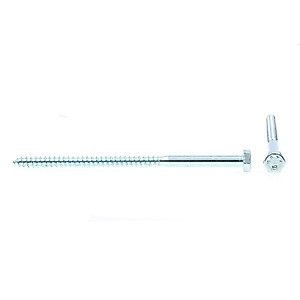 Prime-Line 9055344 Hex Lag Screws, 1/4 In. X 5 In., A307 Grade A Zinc Plated Steel (50 Pack)