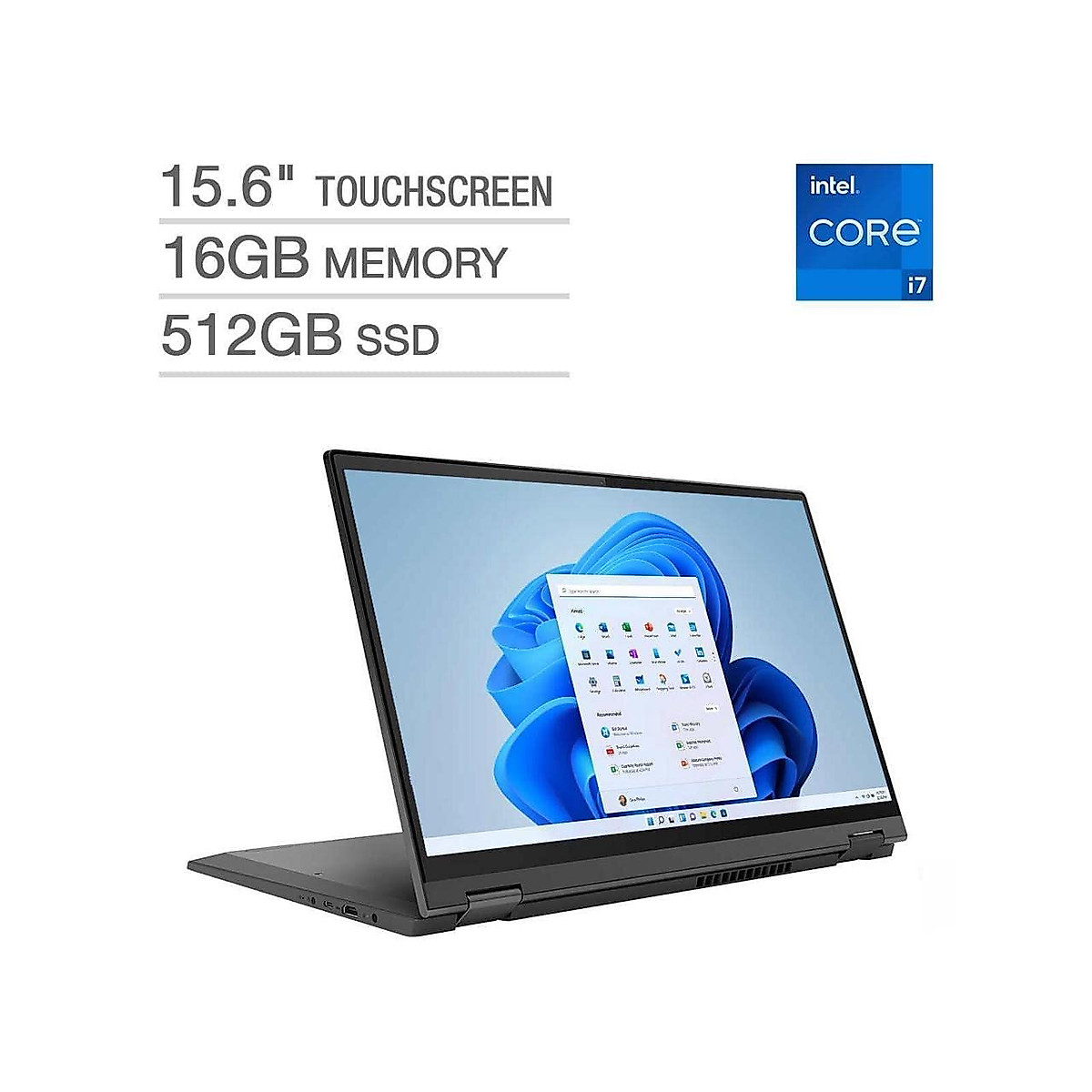 Lenovo Flex 5i Convertible 2-in-1 Laptop in Graphite Grey 14 FHD Touchscreen Intel Core i5-1135G7 up to 4.2Ghz 16GB DDR4 RAM 512GB SSD Backlit Keyboard Windows 11 (Renewed)