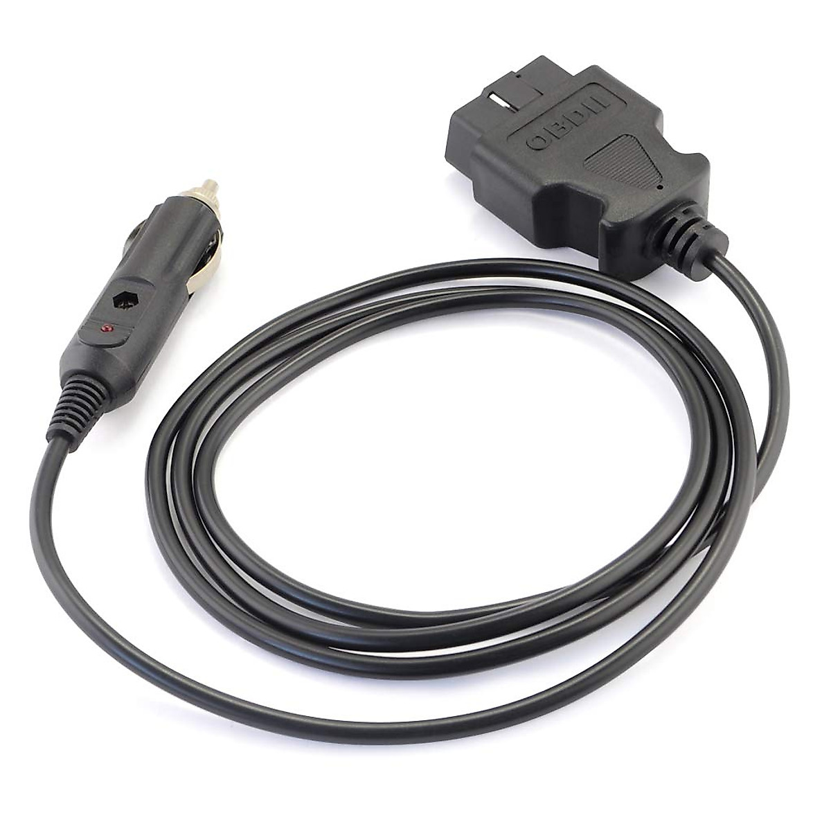 OLLGEN 3M/9.8ft Car OBDII Vehicle ECU Emergency Power Supply Cable Car Memory Save Any 12V DC Power Source OBD Male Connector Cable Adapter