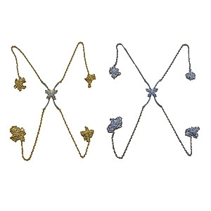 Bra Chain Jewelry Rhinestone Bling Bra Chain Body Jewelry For Women Bra Rhinestone Body Chain Necklace (Gold)