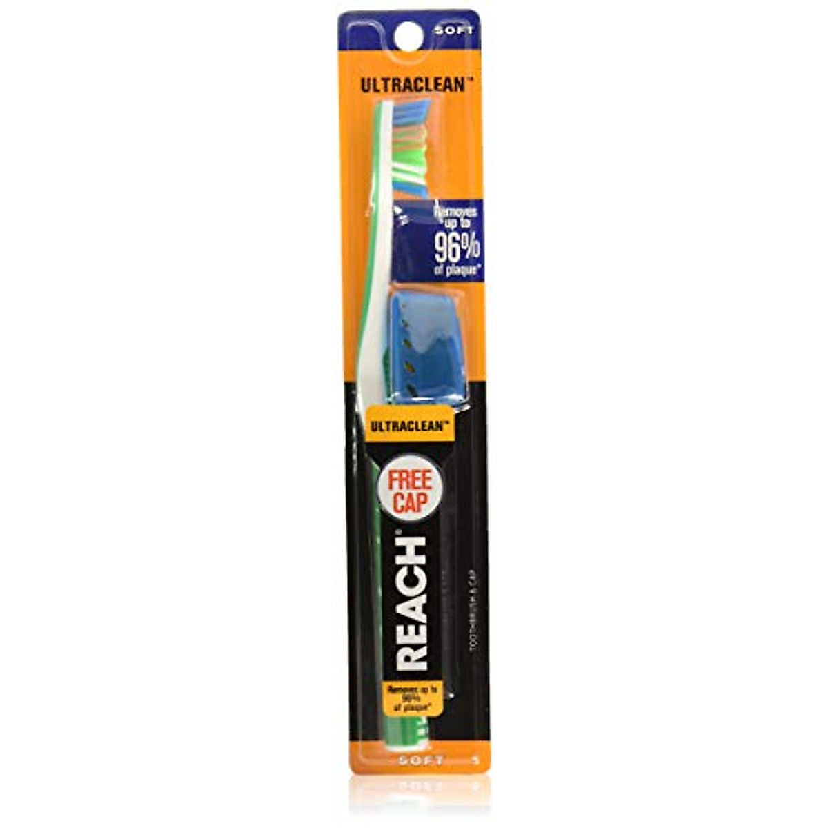 Reach Ultraclean Soft Toothbrush With Free Cover. Assorted Colors