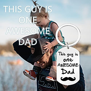 Father's Day Gifts for Men Dad Keychain from Daughter Son Kids Birthday Gifts for Dad Papa Step Dad Gifts for Fathers Day Christmas Valentine Birthday Small Meangiful Romatic Gifts for Him,Silver