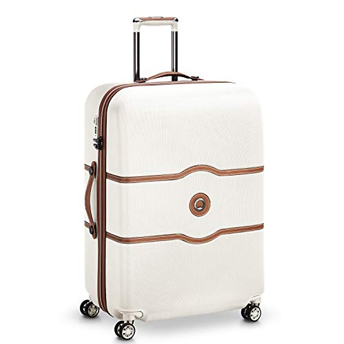 DELSEY Paris Chatelet Hard+ Hardside Luggage with Spinner Wheels, Champagne White, 2 Piece Set 21/28