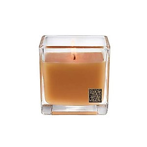 Valencia Orange Medium Glass Cube Candle by Aromatique