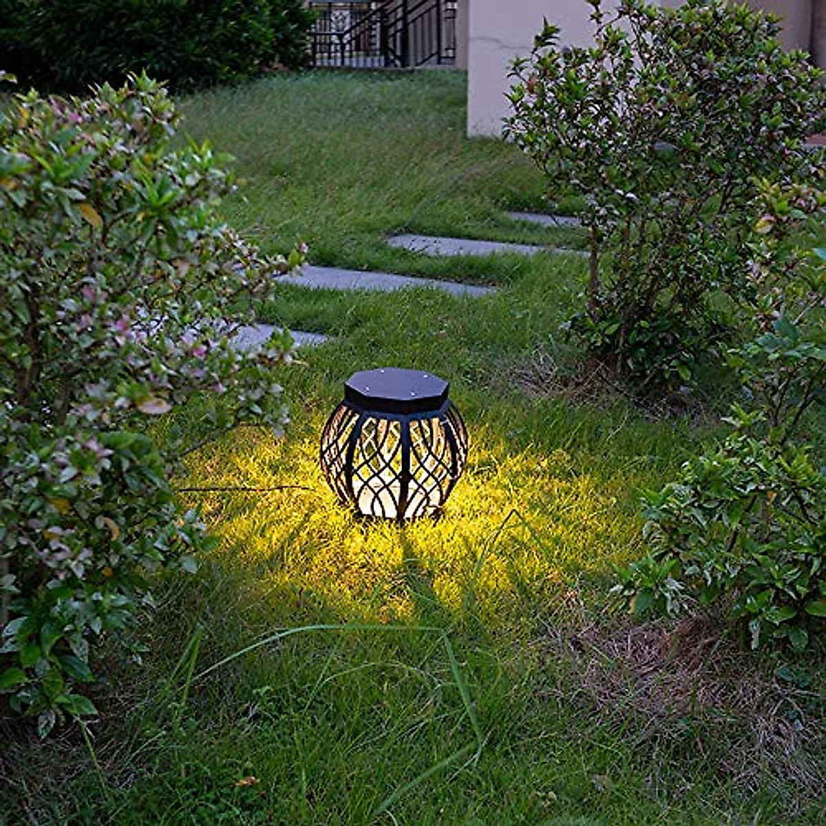 ZZYJYALG Led Black Vintage Hollow Aluminum Waterproof Post Lights European Retro Industrial Outdoor Post Lights Lawn Door Garden Park Home Lighting Pillar Lamps