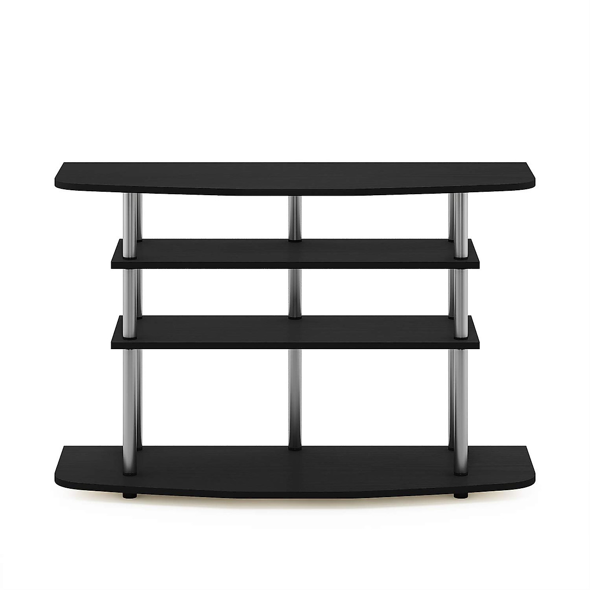 Furinno Frans Turn-N-Tube TV Stand for TV Size up to 43 Inch, 4-Tier, Black Oak