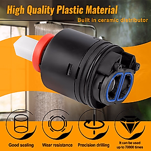 N40HKC Shower Cartridge Replacement,Fit for SR SUN RISE Shower Cartridge,Black 40mm Shower Faucet Cartridge,for Tub/Shower Faucet, Shower Mixer Valve, Ceramic Shower Single Lever