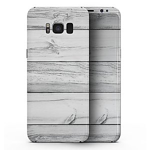 Design Skinz Design Skinz White & Gray Wood Planks Full-Body Wrap Decal Skin-Kit for The Galaxy S9 Plus