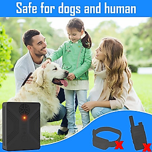 No Bark Deterrent Device Indoor, Anti Barking Device, Dog Bark Deterrent Devices, 45 Ft Barking Dog Deterrent, 3 Modes Electric Bark Box, for Small, Medium and Large Dogs, Indoor and Outdoor Use