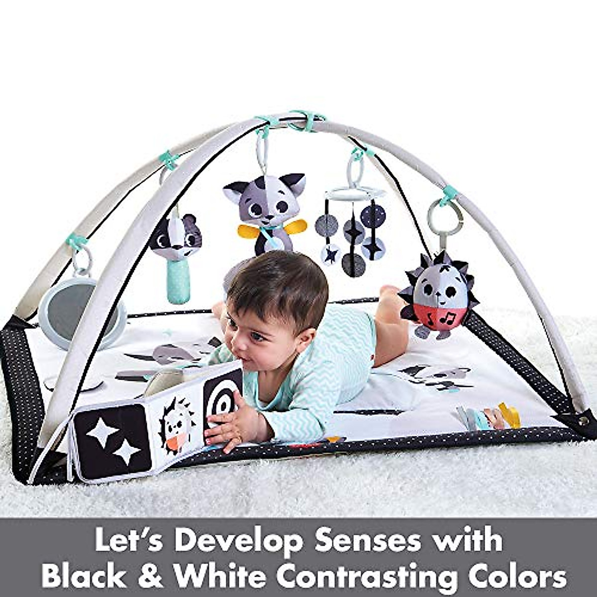 Tiny Love Black & White Gymini Infant Activity Play Mat With-Book, Magical Tales, Deluxe, 1