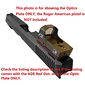 Ade Advanced Optics Delta RD3-012 Red Dot Reflex Sight + Optic Mounting Plate for Ruger American Pistol
