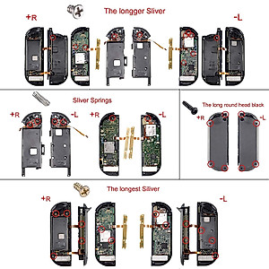 eXtremeRate DIY Replacement Shell Buttons for Nintendo Switch, Back Plate for Switch Console, Housing with Full Set Buttons for Joycon Handheld Controller - Transparent Clear [No Electronics Parts]