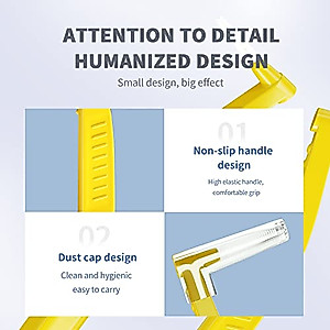 OUMJCING Interdental Brush, Angle Dental Brush Cleaner Toothpick Flossing Head Tooth Cleaning Tool with Portable Case for Tooth Cleaning (Micro Tight Teeth)