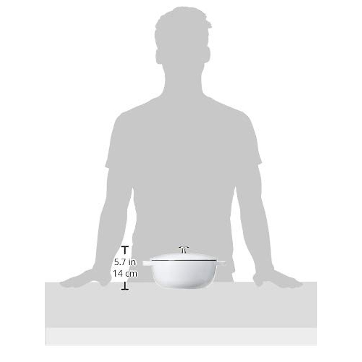 Staub Cast Iron Dutch Oven, 3.75Qt, serves 3-4, Made in France, White