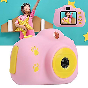 Haowecib Kids Camera, Digital Camera for Kids Cute Cartoon Mini Camera Digital Video Cameras for Kid for 3-10 Years Girls for Christmas Birthday Gifts(Pink)