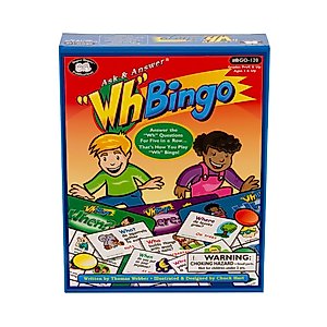 Super Duper Publications | Ask & Answer® Wh Bingo Board Game | Comprehension, Verbal, and Communication Skills | Who, What, Where, When, and Why Questions | Educational Resource for Children