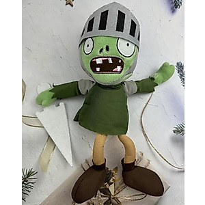 JHESAO 12" PVZ Plants and Knight Zombies Plush Toys Normal Zombies PVZ Plushies 1 2 Stuffed Soft Doll Knight Zombie New