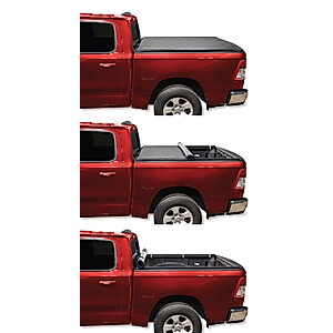 LEER ROLLITUP | Fits 2019-2023 Ford Ranger with 5’ Bed Length | Soft Roll Up Truck Bed Tonneau Cover | 4R303 | Low-Profile, Sturdy, Easy 15-Minute Install (Black)