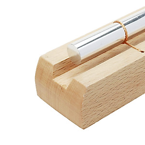 Risbay 1Set Wood and Stainless Steel 1- Tone Wind Chime with Wooden Mallet for Yoga Music Instrument,Class Management, Meditation