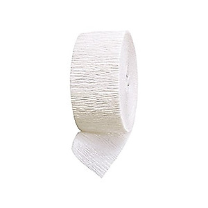 Frosty White Crepe Paper Roll - 81' (1 Count) - Great for Stunning DIY Crafts, Party Decor, and More